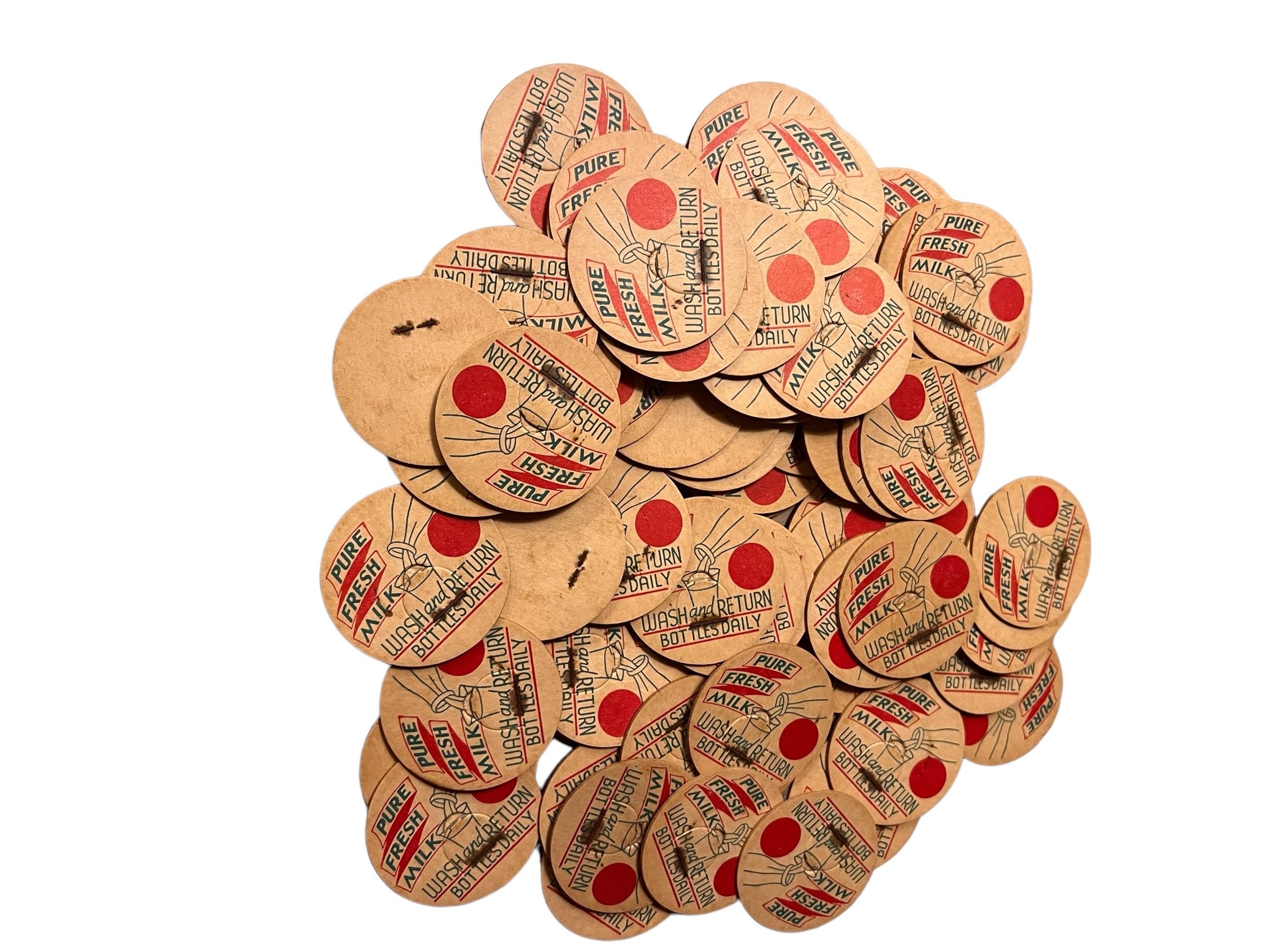 Vintage Milk Cap, Pure Fresh Milk, Junk Journal, Ephemera ...