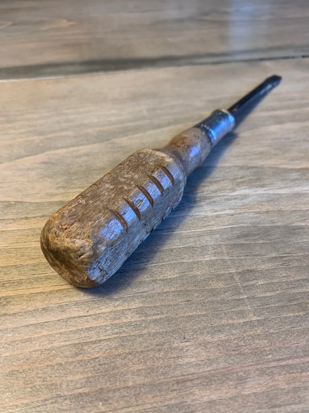 Vintage Wood Handled Screwdriver 9 Long - Etsy