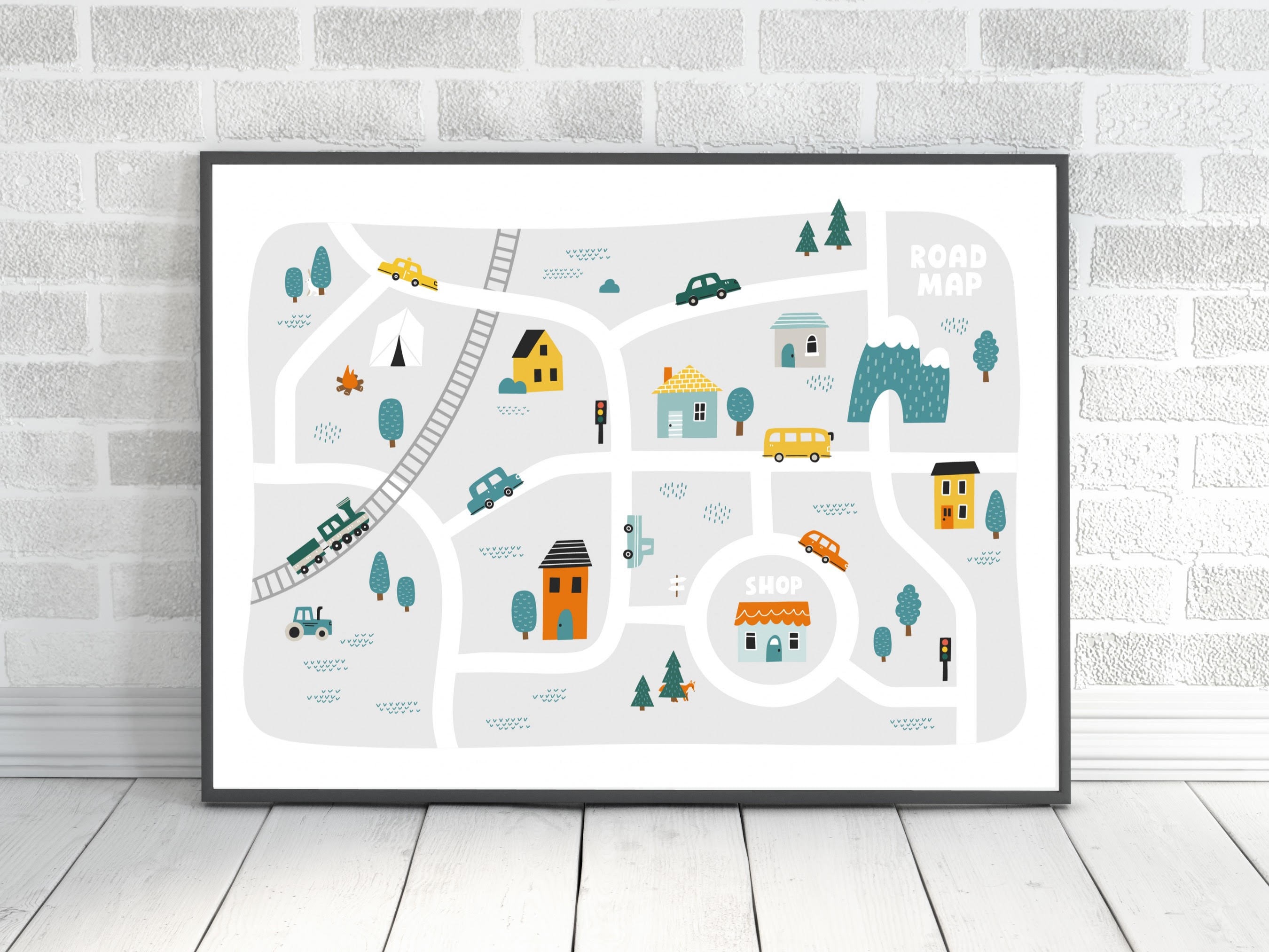 Kids Road Map Clipart