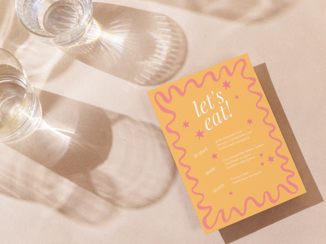 MENU Template | Hand Drawn, Handwritten Scribble Illustrated Menu ...