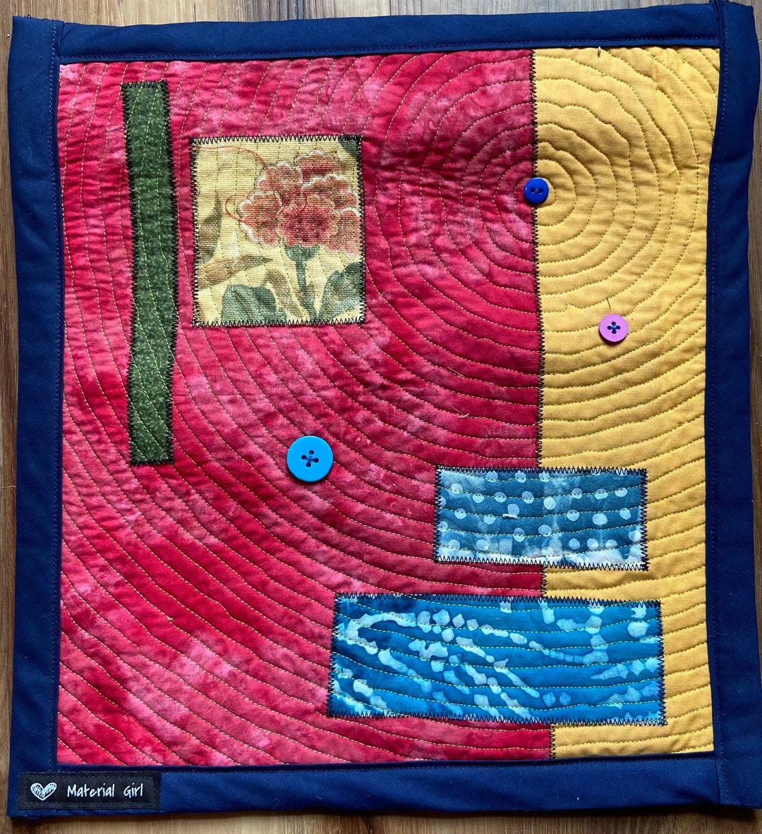 Art Quilt, Mini Quilt, Wall Hanging, Zen Wall Hanging, Colorful, Zen ...