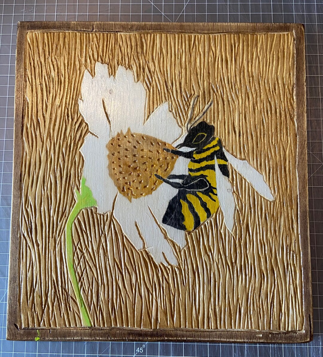 Bee, Woodcut Wall Hanging, Wall Hanging, Wood Art, Wood Carving, Bees ...
