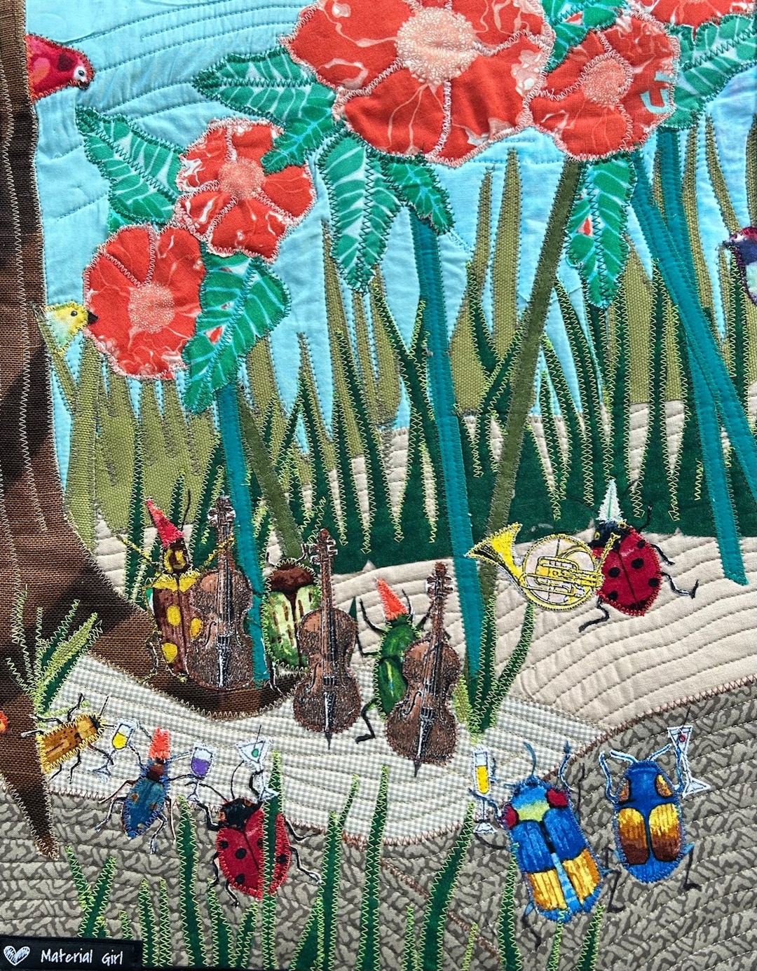 Bug Party Colorful Art Quilt - Etsy