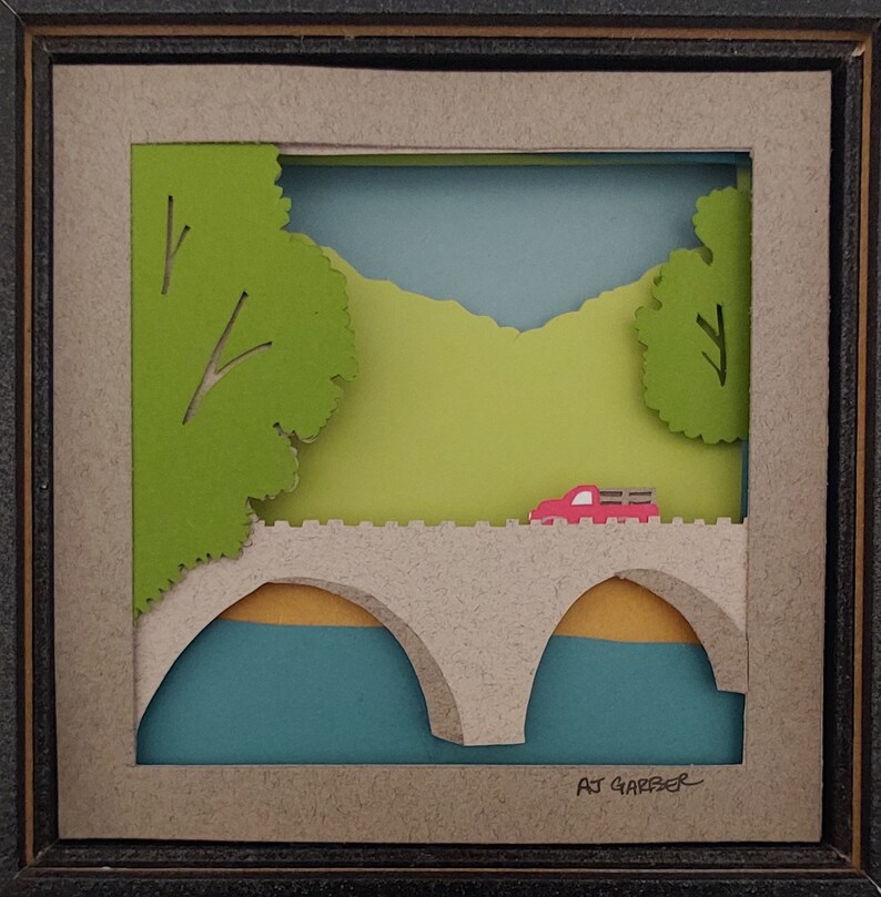 3D Mini Picture Cut-out Bridge 3D Bridge Hand-cut Paper - Etsy