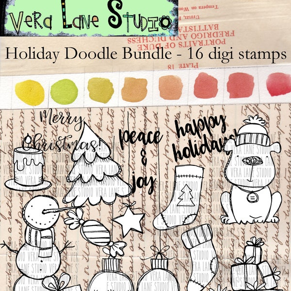 Christmas Digi Stamp - Etsy