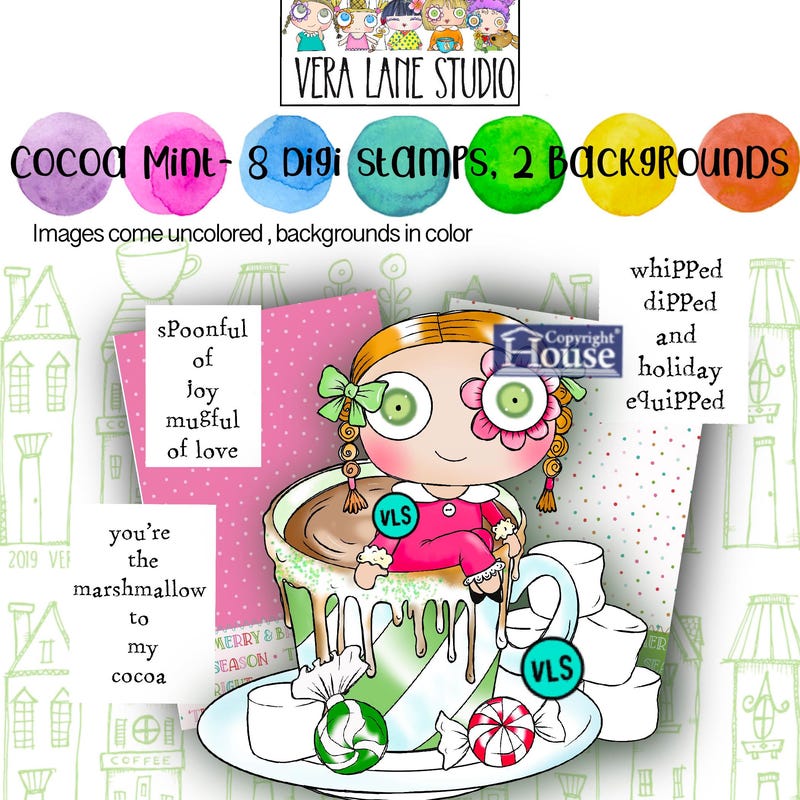 Christmas Digi Stamp - Etsy