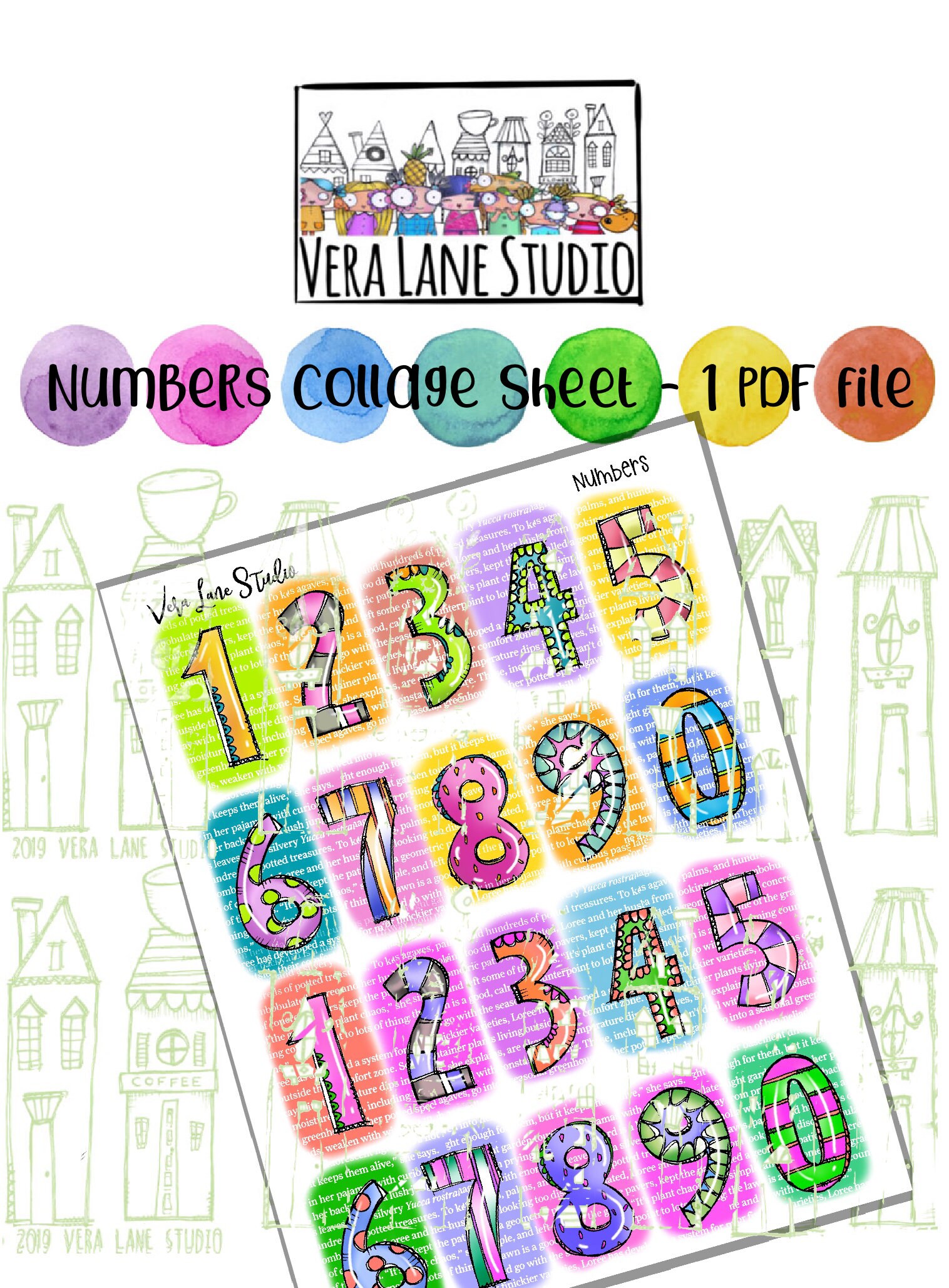 Numbers Collage Sheet 1 PDF File - Etsy