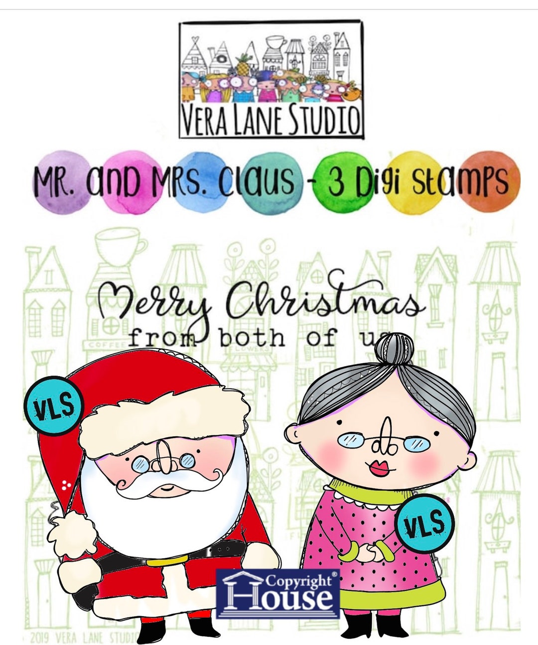 Mr. and Mrs. Claus - 3 Digi Stamp Bundle - Etsy