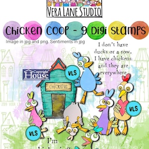 Chicken Coop - 9 Digi Stamp Bundle in Jpg and Png Files - Etsy