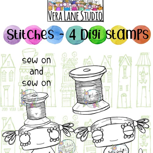 Stitches 4 Digi Stamp Bundle in Png and Jpg Files - Etsy