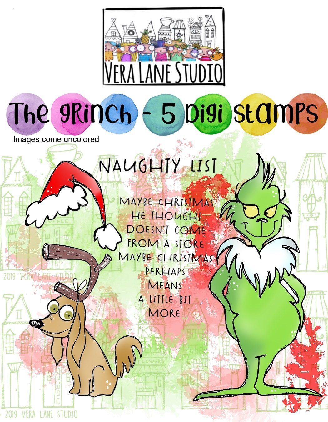 Grinch Digi Stamps - Etsy Singapore
