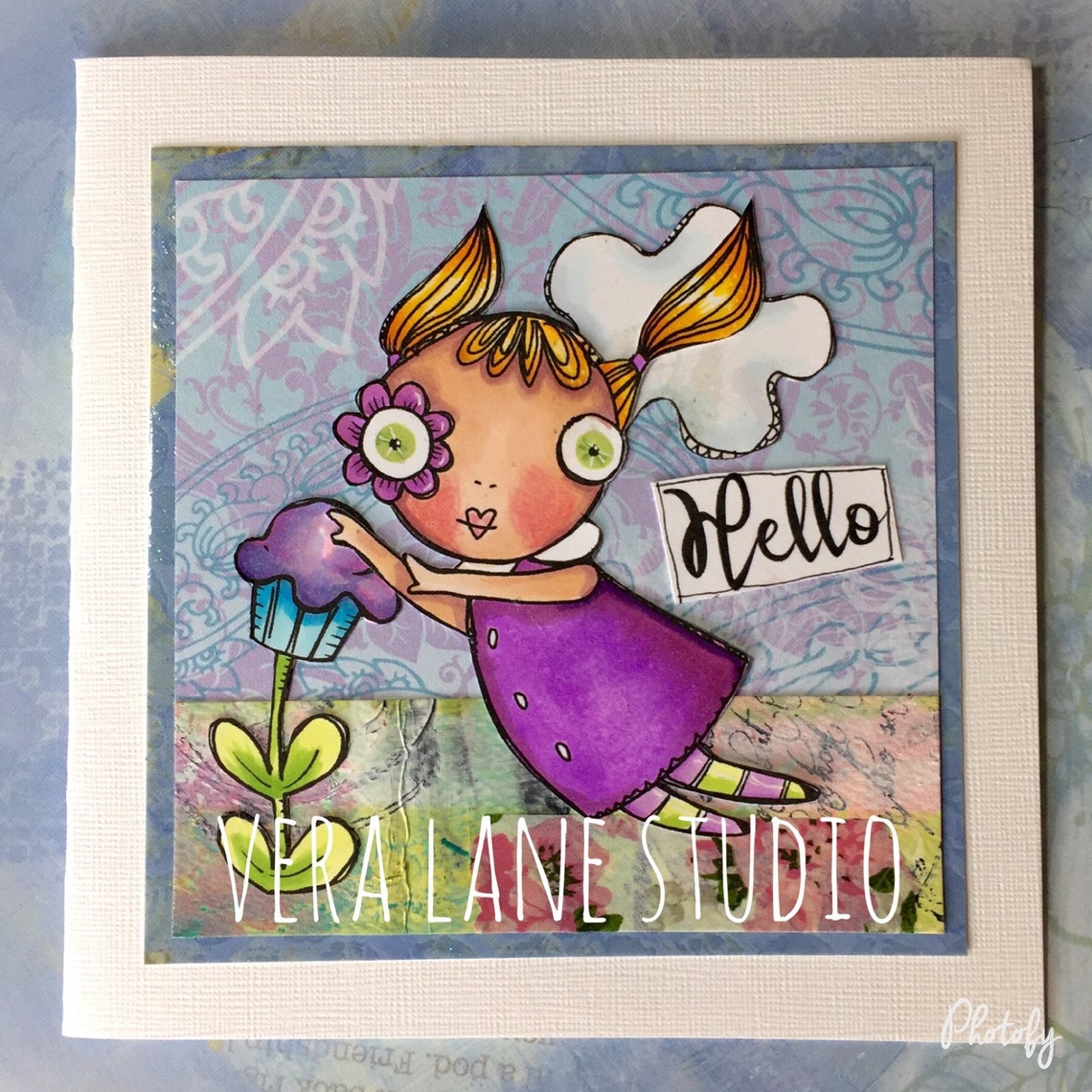 Hello June Whimsical Summertime Gal With Accent Images and - Etsy