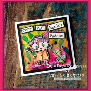 Puddle Jumps - Adorable Girl With Duck Digi Stampbundle in Jpg and Png ...