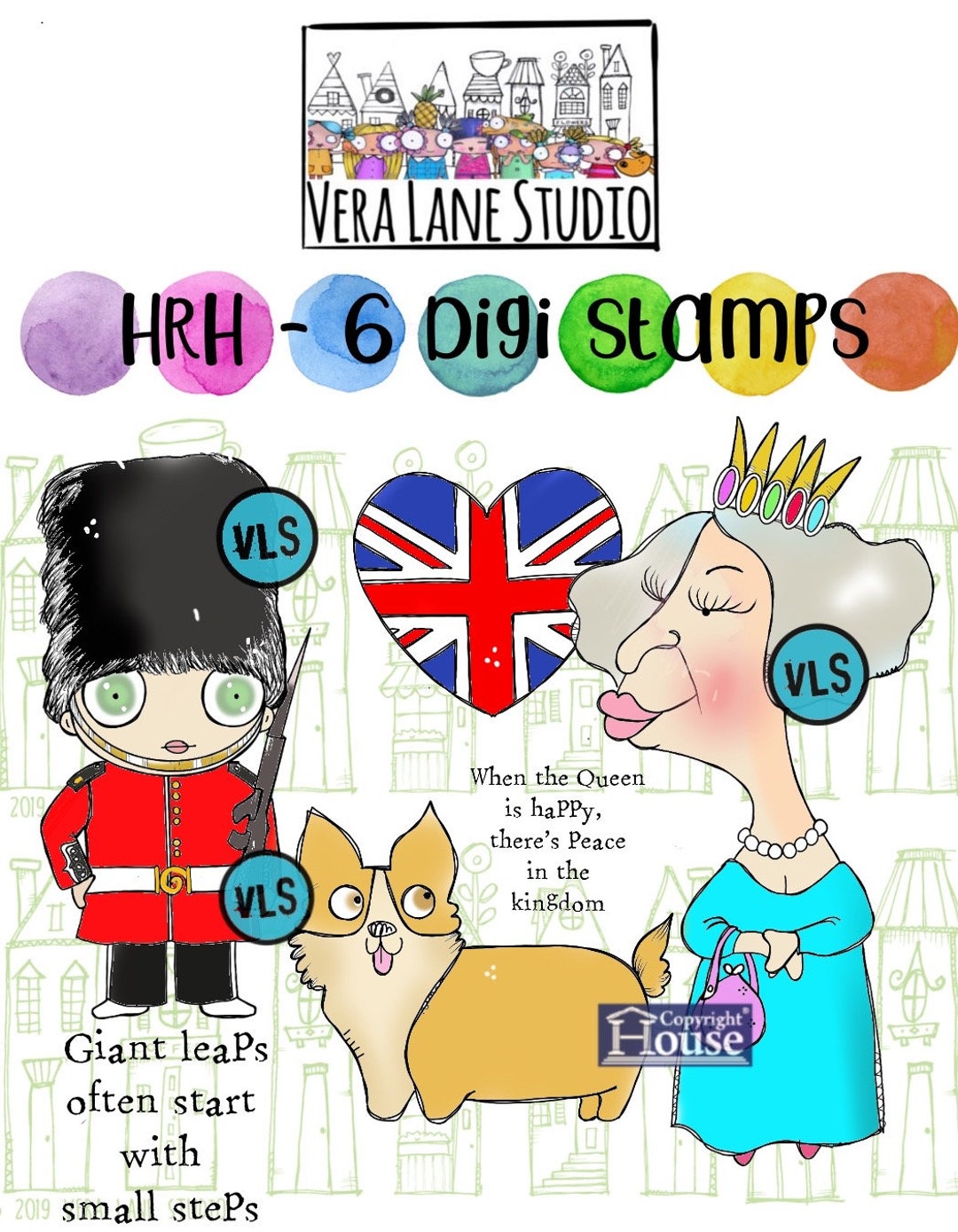 HRH - 6 Digi Stamp Bundle in Jpg and Png Files - Etsy UK