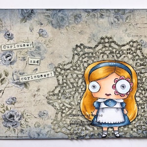 Alice and White Rabbit - 3 Digi Stamps - Etsy