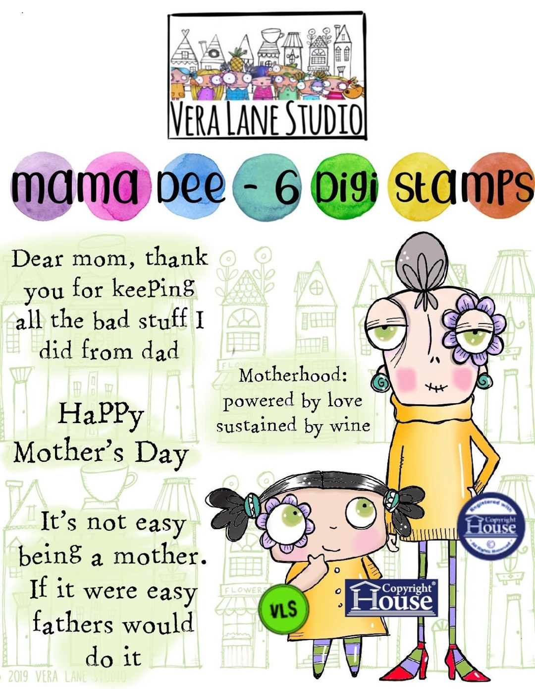 Mama Dee- 6 Digi Bundle in Jpg and Png Files - Etsy