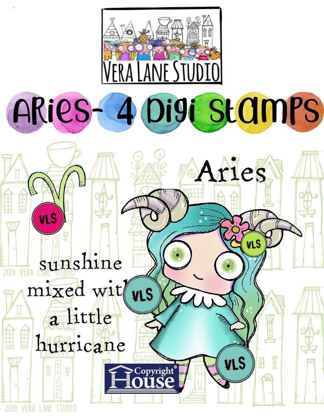 Aries 4 Digi Stamps in Jpg and Png Files - Etsy