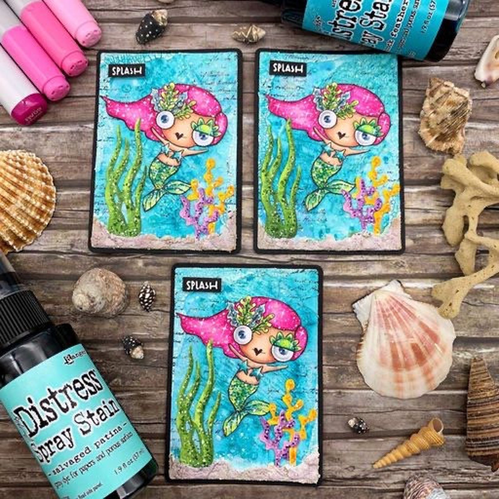 Mini Mermaids Set 1 3 Digi Stamps - Etsy