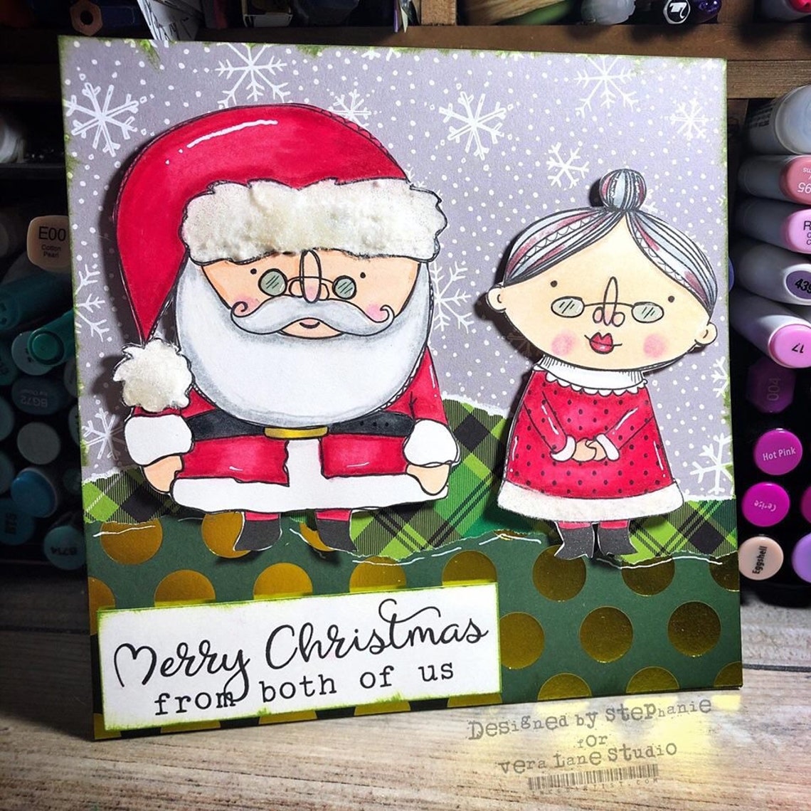 Mr. and Mrs. Claus 3 Digi Stamp Bundle - Etsy