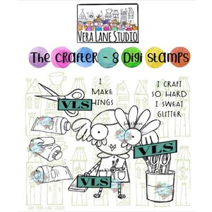 The Crafter 8 Digi Stamp Bundle in Jpg and Png Files - Etsy