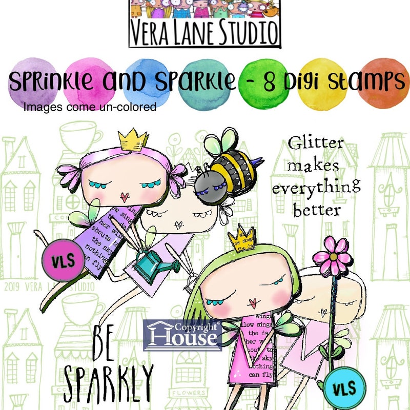 Fairy Digi Stamps - Etsy