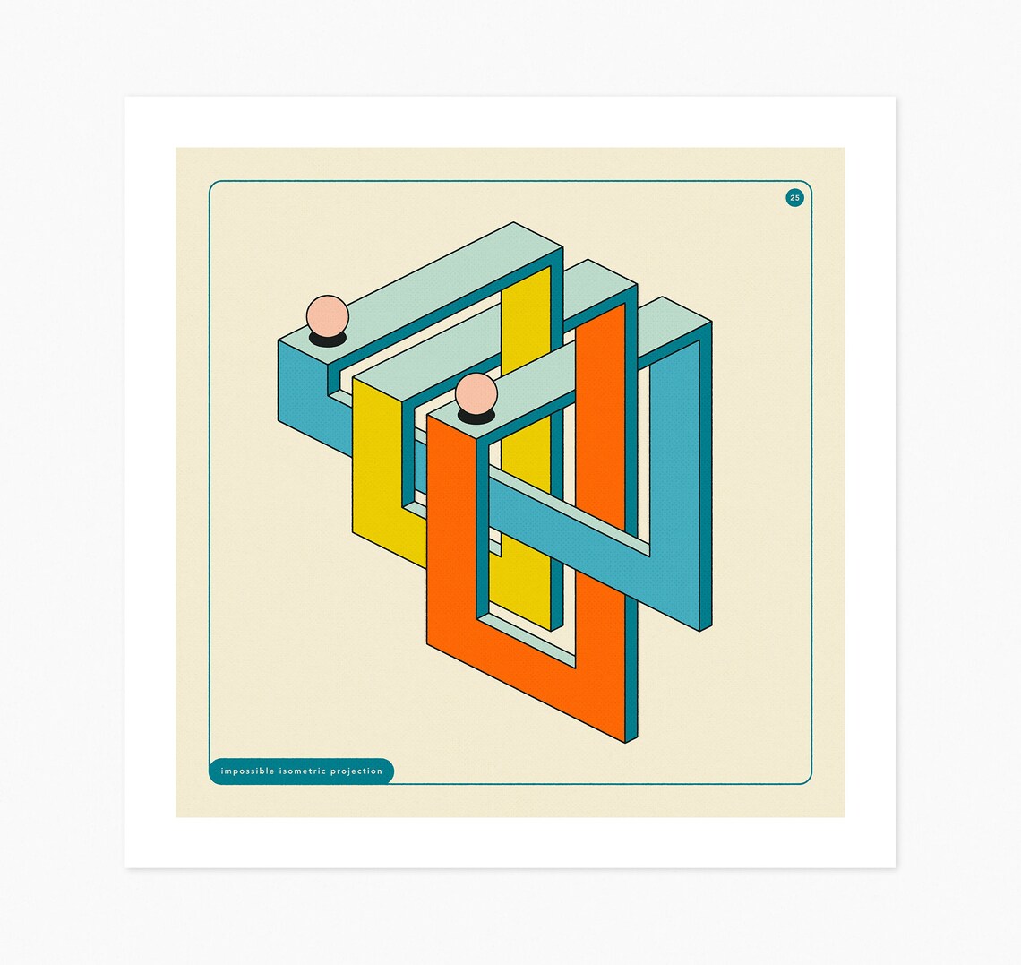 2 Impossible Geometric Shapes giclée Fine Art Prints & Rolled - Etsy