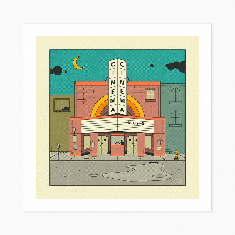Movie Theater Art - Etsy