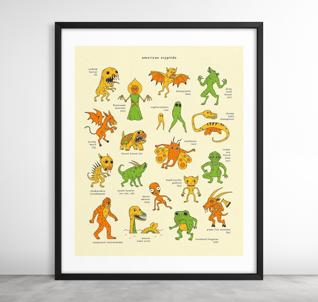 AMERICAN CRYPTIDS (giclée Fine Art Print on Paper or Canvas ...