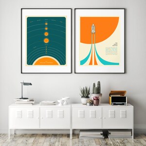 SPACE SHUTTLE giclée Fine Art Print Minimalist NASA Pop Art 8x10 12x16 ...