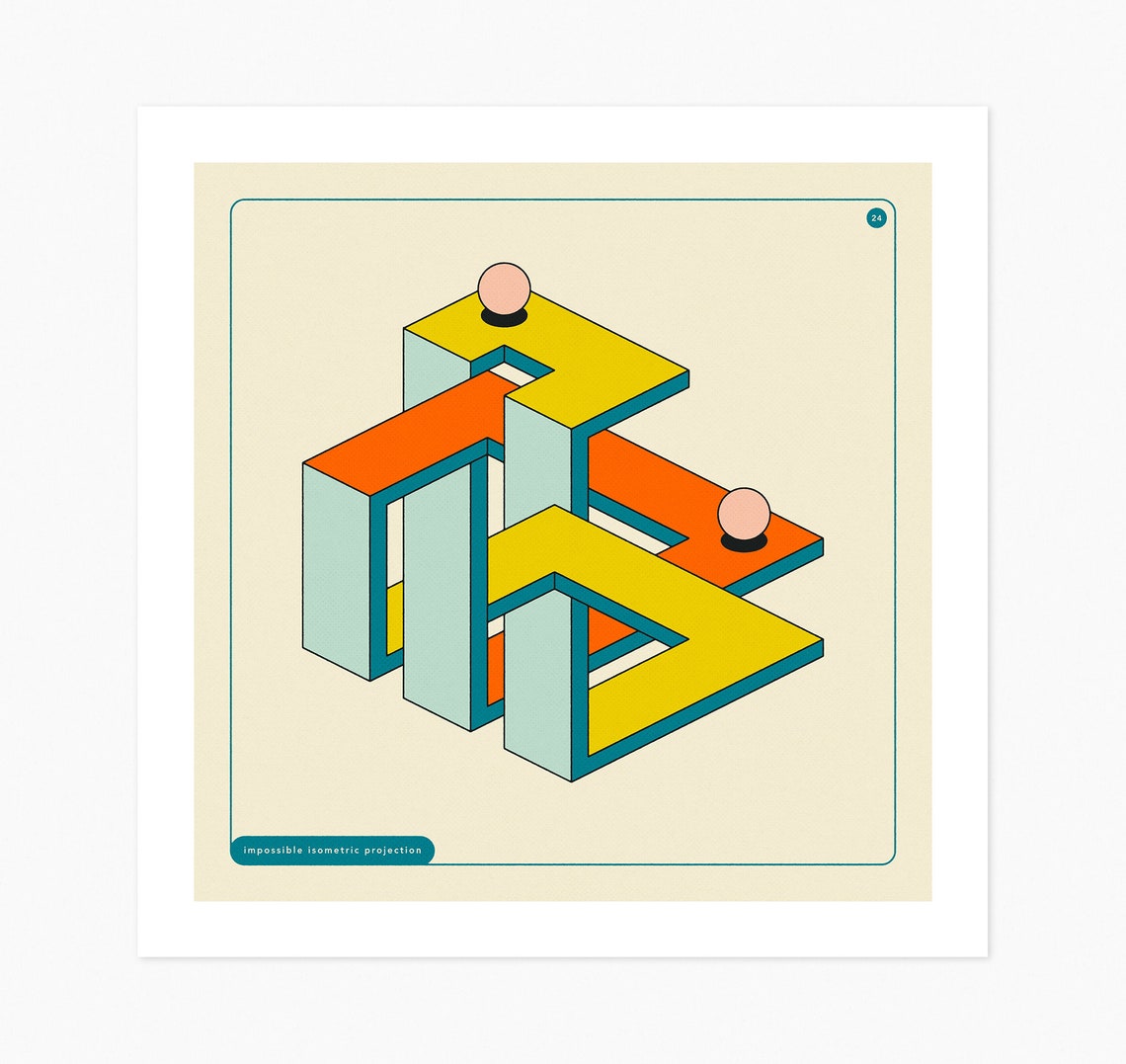 2 Impossible Geometric Shapes Giclée Fine Art Prints or Photo | Etsy