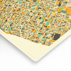 DETROIT MAP ready to Hang Metal Print City Street Map by Jazzberry Blue ...