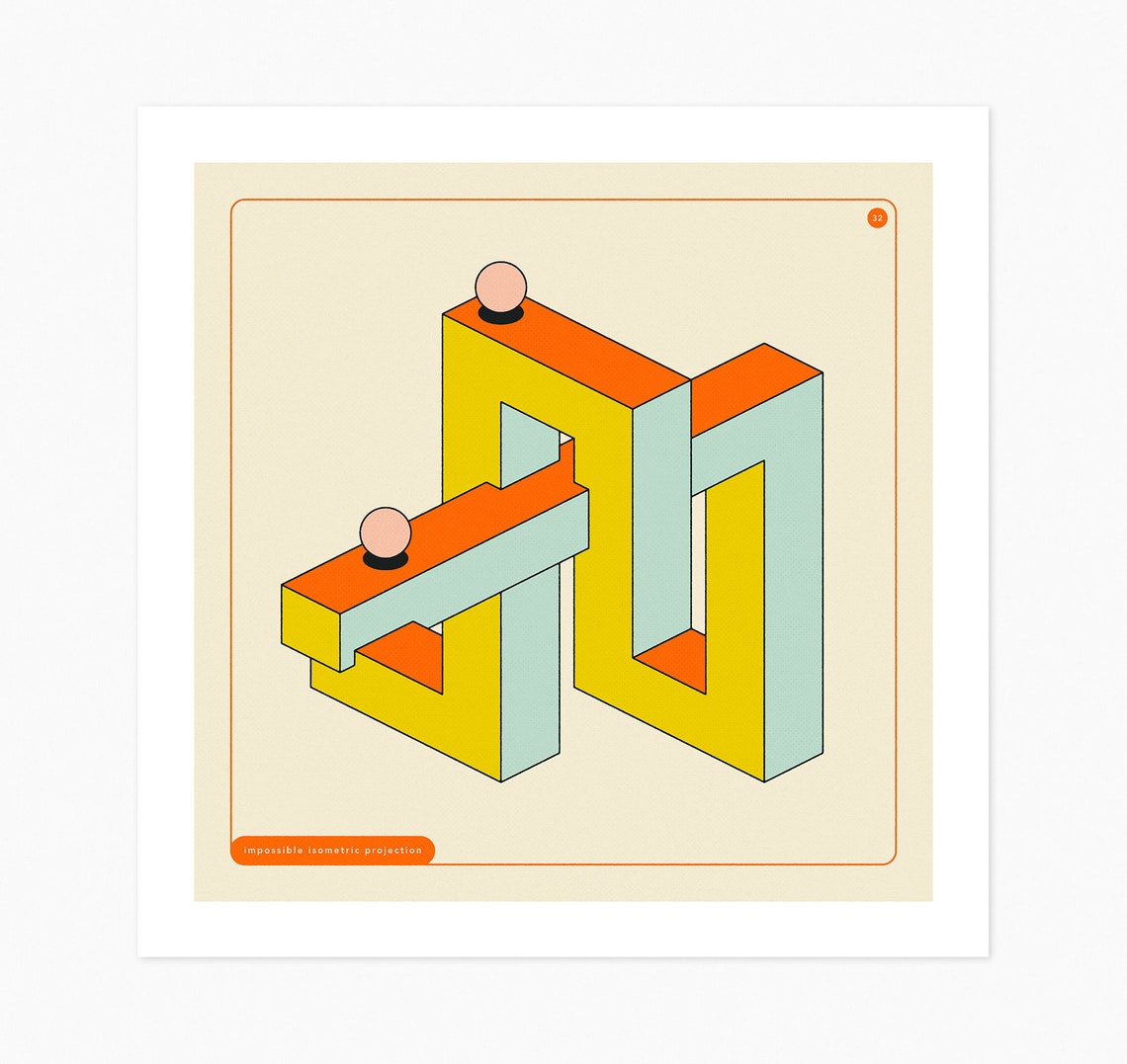2 Impossible Geometric Shapes giclée Fine Art Prints & Rolled - Etsy
