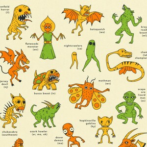 AMERICAN CRYPTIDS giclée Fine Art Print on Paper or Canvas ...