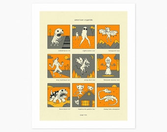 AMERICAN CRYPTIDS giclée Fine Art Print or Photo Paper Print | Etsy