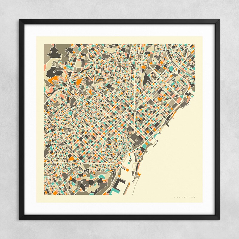 Framed Barcelona Art - Etsy