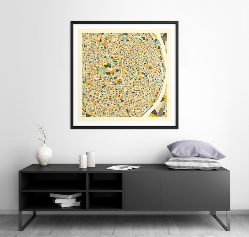 ST LOUIS MAP (giclée Fine Art Print) Minimalist City Street Map (series ...