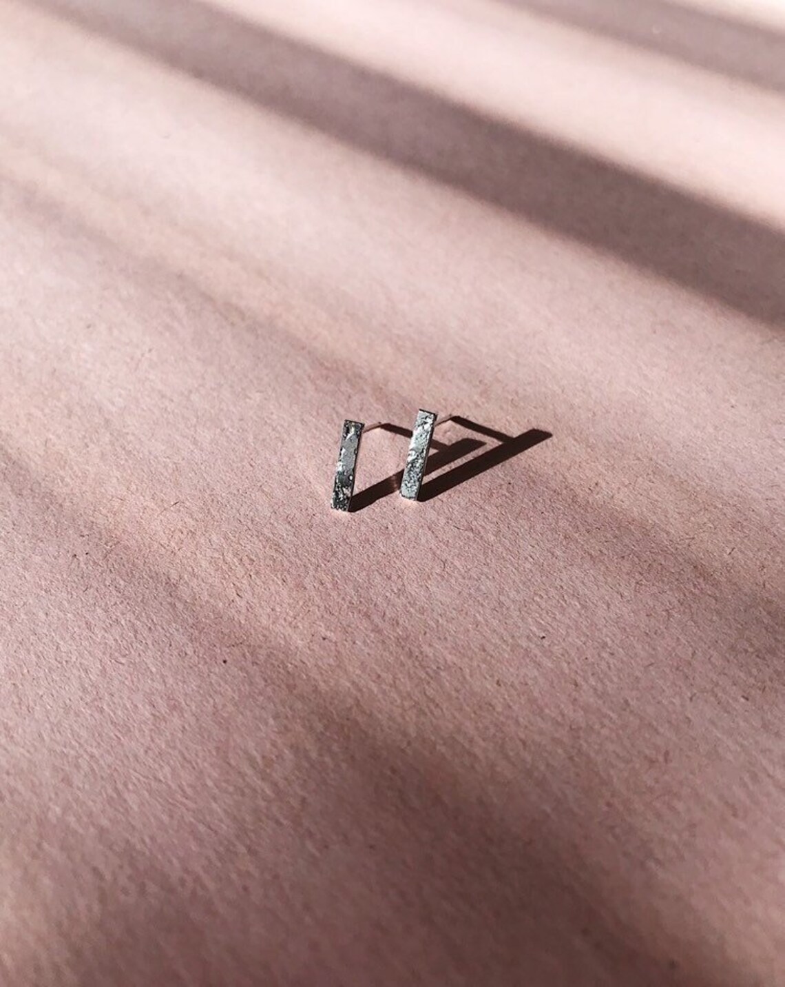 Short Terrain Bar Studs | Minimal, Versatile Post Back Earrings Full of ...