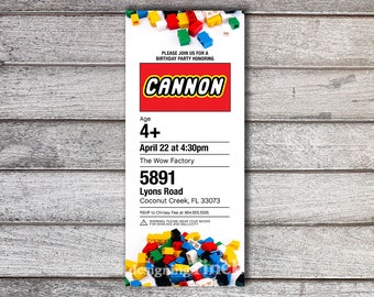 Legoland Invitation - Etsy Australia