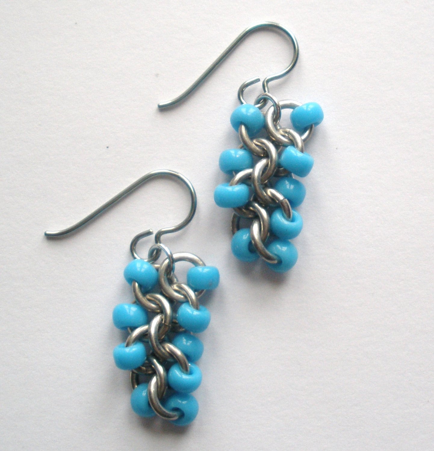 Beaded Cluster Earrings - Etsy