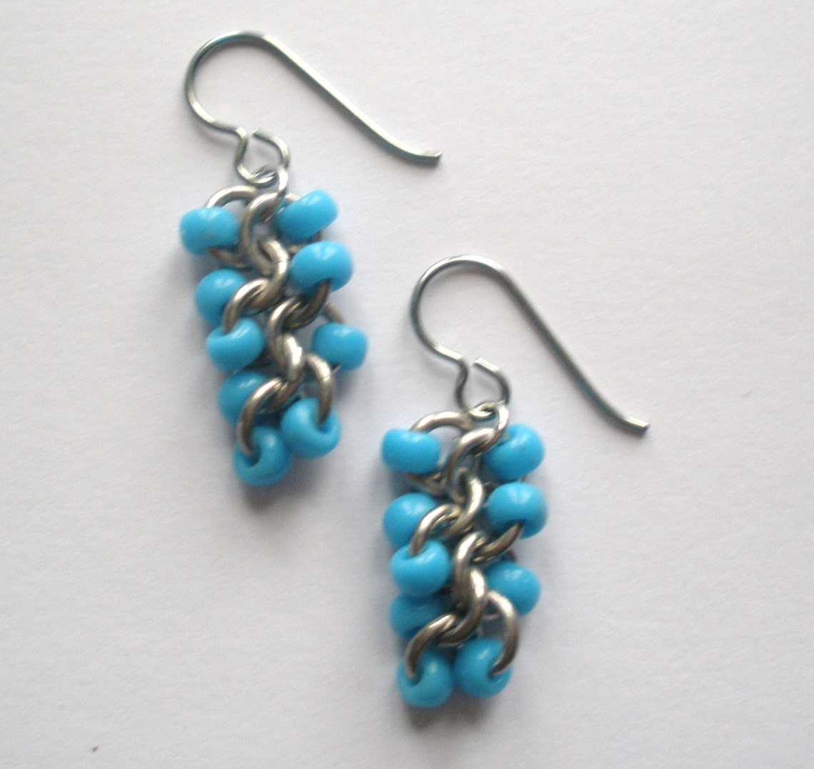 Beaded Cluster Earrings - Etsy
