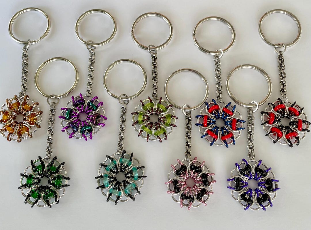 Glass Bloom Keychain - Etsy