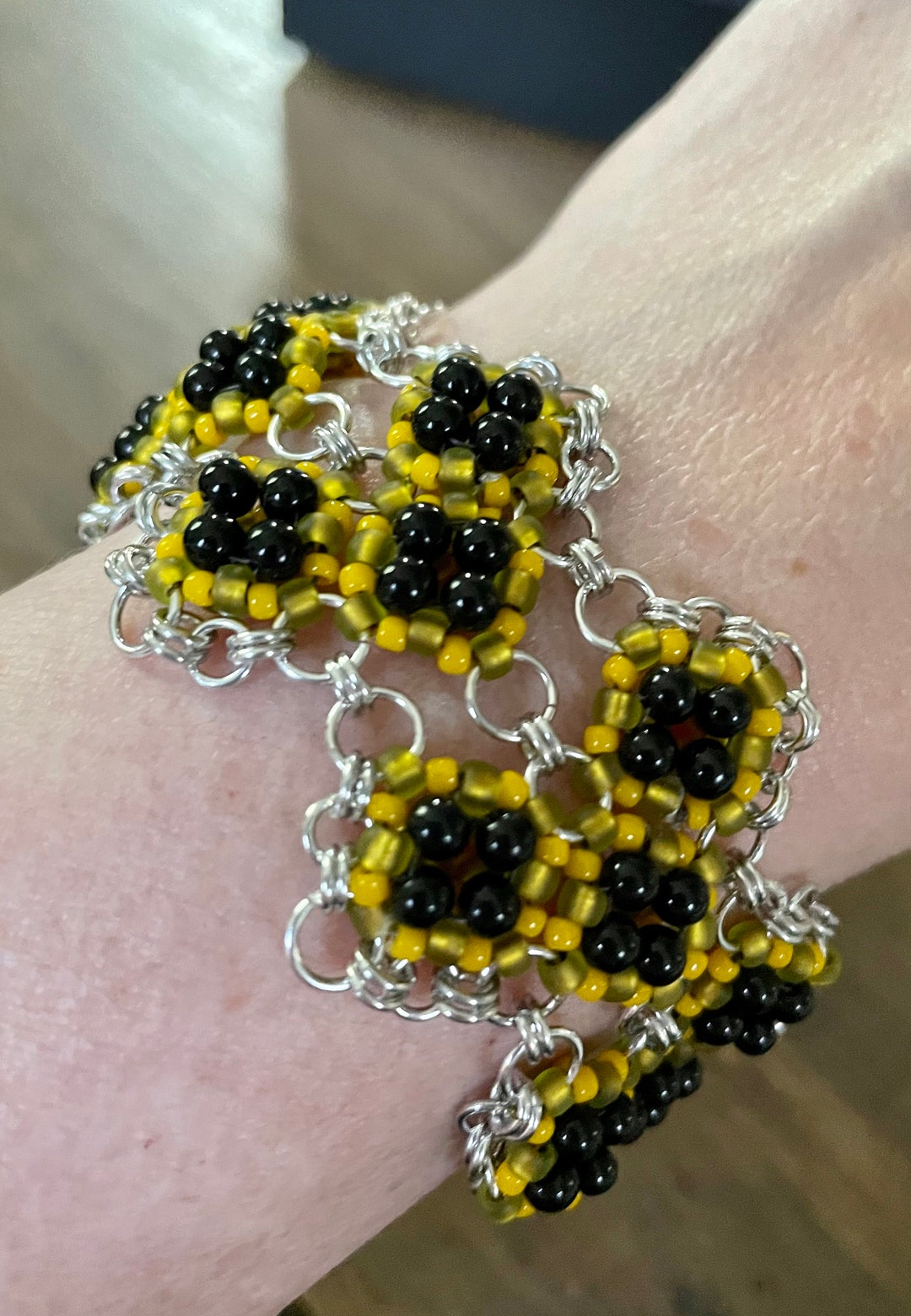 Black Eyed Susan Cuff Bracelet - Etsy