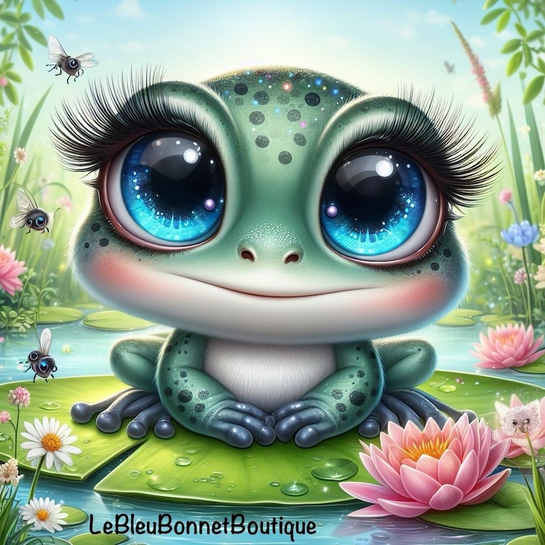 Cute Little Frogs on a Lilly Pad - Etsy