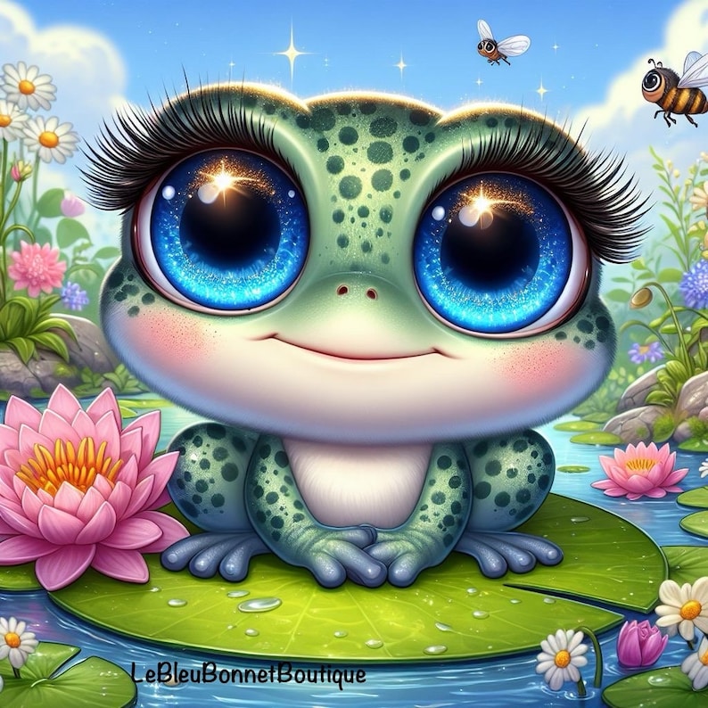 Cute Little Frogs on a Lilly Pad - Etsy
