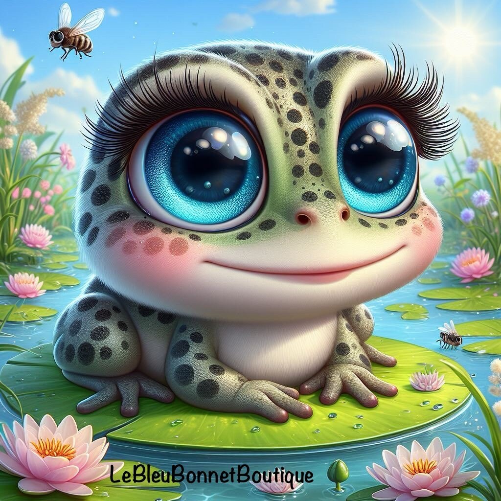 Cute Little Frogs on a Lilly Pad - Etsy