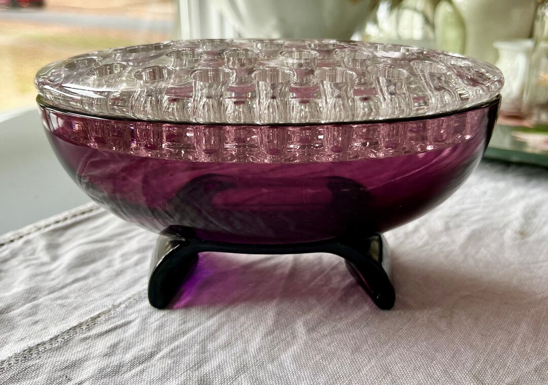 Vintage Amethyst Viking Flower Frog - Etsy