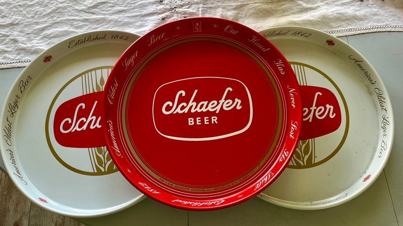 Vintage Shaeffer Beer Tray Set of 3 - Etsy