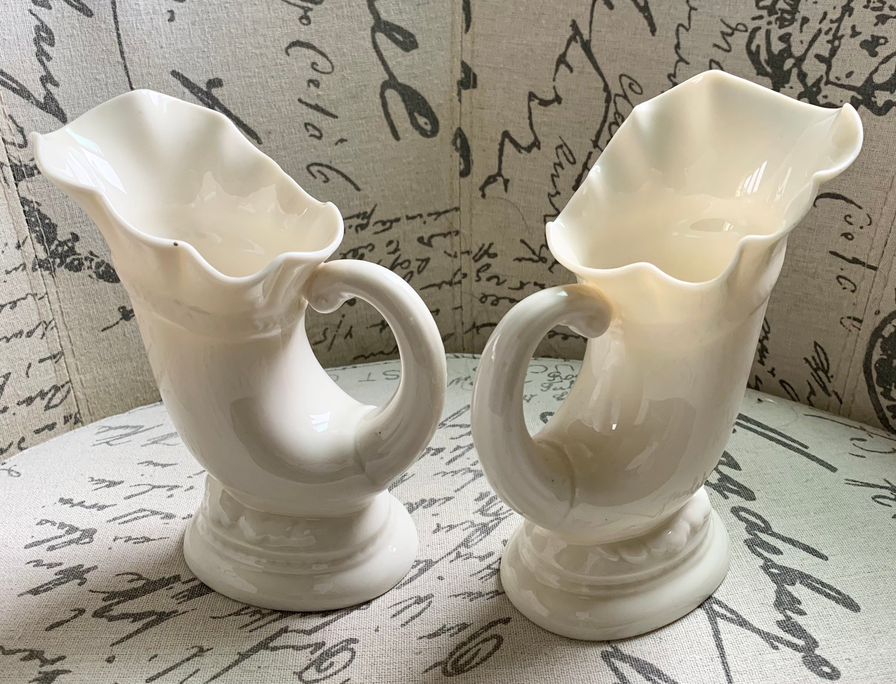 Vintage Lenox Cornucopia Pair, Horn of Plenty - Etsy