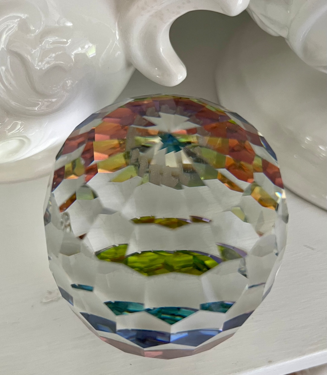 Vintage Swarovski Crystal Paperweight - Etsy