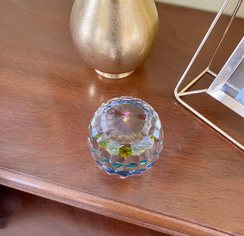 Vintage Swarovski Crystal Paperweight - Etsy